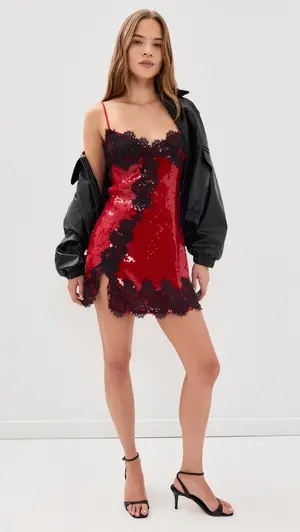 Bardot Alerie Sequin Mesh Mini Dress
