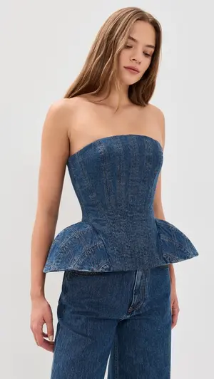 AKNVAS Emmi Corset Denim Top