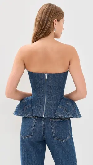 AKNVAS Emmi Corset Denim Top