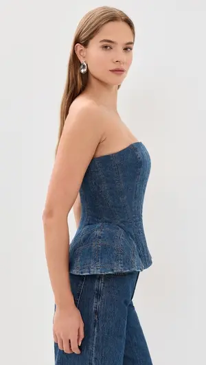 AKNVAS Emmi Corset Denim Top