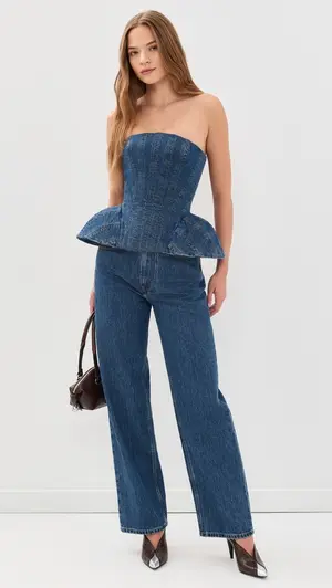 AKNVAS Emmi Corset Denim Top