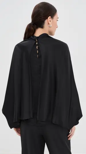 RÓHE Satin Cape Top