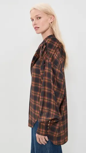 ESSENTIEL ANTWERP Kiss Oversized Shirt With Scarf