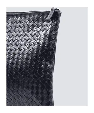 Dragon Diffusion Woven Leather Clutch Bag