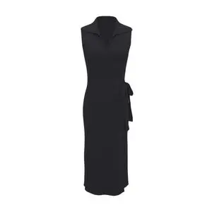 BIRDIE & CLAIRE Jackie Knit Wrap Dress Navy
