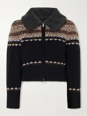 Alexander McQueen Fair Isle Wool Zip-up Cardigan