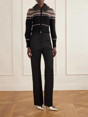 Alexander McQueen Fair Isle Wool Zip-up Cardigan