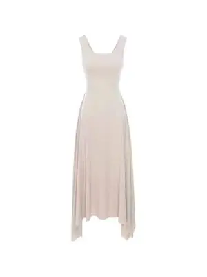 HAMZA Valencia Asymmetric Midi Dress