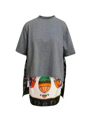 Essentiel Antwerp Graphic-print Panelled T-shirt