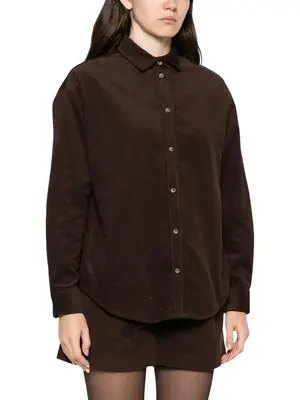 MC2 SAINT BARTH Corduroy Embroidered-logo Shirt