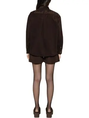 MC2 SAINT BARTH Corduroy Embroidered-logo Shirt