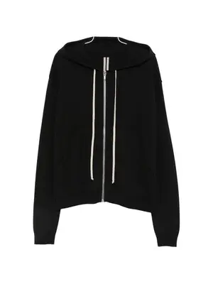 Rick Owens Zip-up Drawstring Hoodie By - Black
