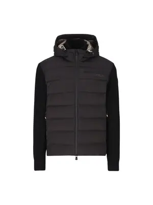 MONCLER GRENOBLE High-neck Zipped Jacket - Black