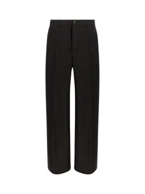 RICK OWENS Pressed-crease Trousers By - Black