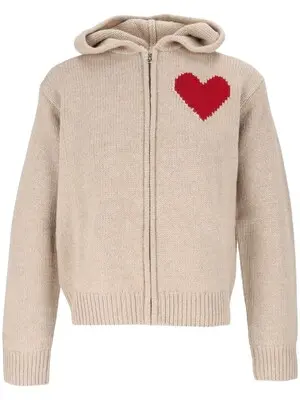MC2 SAINT BARTH Zip-up Hooded Cardigan - Beige