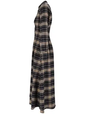 MC2 SAINT BARTH Long-sleeved Checked Shirt Dress By