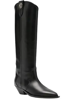 VIA ROMA 15 Logo-plaque Knee-high Boots