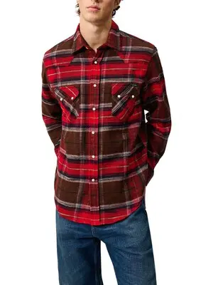 ROY ROGER'S Check Print Western Shirt