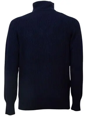 AMARANTO Half Zip High Neck Knitted Sweater