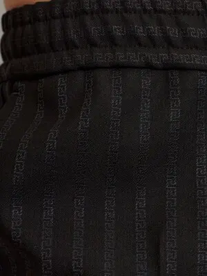 Versace Pleated Monogram Pants By