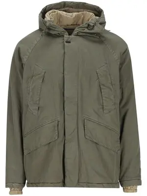 MASSIMO OSTI STUDIO Hooded Raglan-sleeve Jacket - Brown
