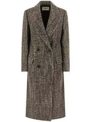 Iceberg Herringbone-pattern Double-breasted Coat By