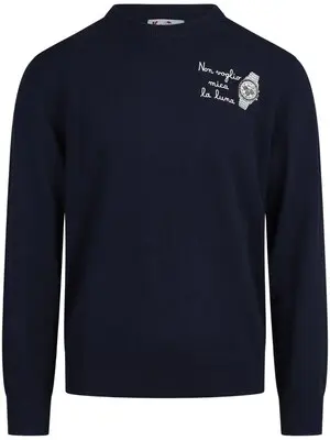 MC2 SAINT BARTH Heron Embroidered Sweater - Blue