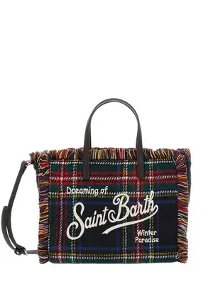MC2 SAINT BARTH Logo Embroidered Fringed Edge Tote Bag