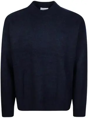PAOLO PECORA Ribbed-trim Crew-neck Sweater By - Blue