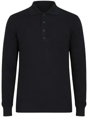 PAOLO PECORA Textured Polo Shirt - Blue