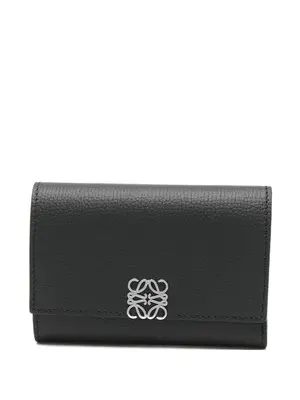Loewe Anagram Small Leather Wallet - Black