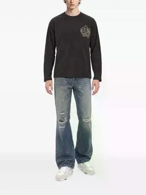 FLANEUR Paint-splatter Distressed Jeans