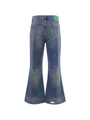 FLANEUR Paint-splatter Distressed Jeans