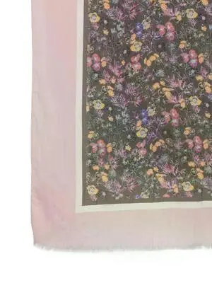 Marc O'polo Floral-print Fringed Scarf