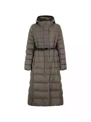 MOORER Carina Belted-quilted Oversized Coat