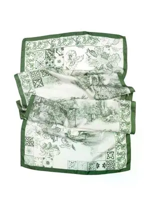 ELIZABETTA Toile De Jouy Silk Scarf