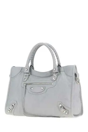 BALENCIAGA Light Grey Leather Medium Le City Handbag