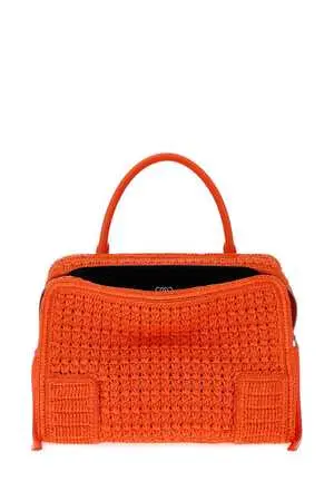 LOEWE Raffia X Cosima Von Bonin Amazona 180 Handbag - Orange