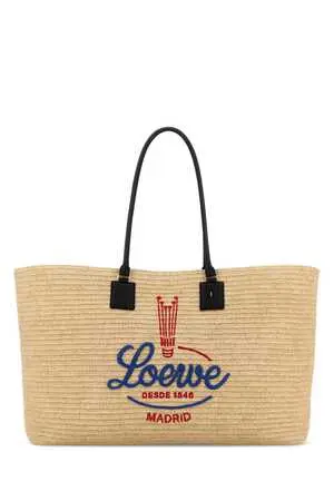 Loewe Raffia Verano Xl Shopping Bag - Brown