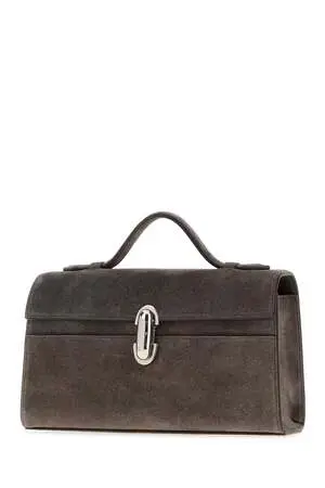 SAVETTE Mud Suede Symmetry Handbag