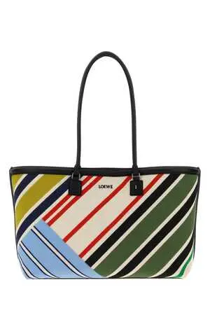 Loewe Embroidered Canvas Verano Shopping Bag - Multicolor