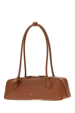 ALAIA Camel Leather Medium Teckel Shoulder Bag