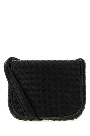 Bottega Veneta Leather Small Vento Crossbody Bag - Black
