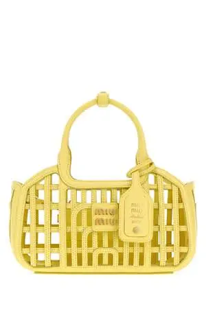 MIU MIU Leather Handbag - Yellow