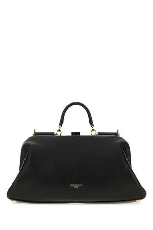 DOLCE &AMP; GABBANA Dolce & Gabbana Large Nappa Leather Grandma Handbag - Black