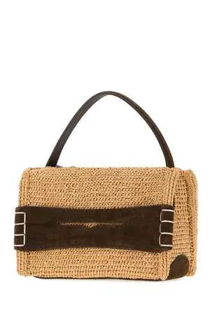JW Anderson Raffia Small Loafer Handbag - Brown