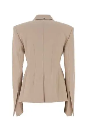 Sportmax Sand Stretch Wool Fresia Blazer - Brown
