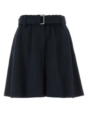 BRUNELLO CUCINELLI Midnight Stretch Wool Shorts - Blue