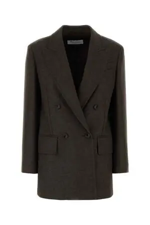 MAX MARA Chocolate Wool Pulvino Blazer - Brown