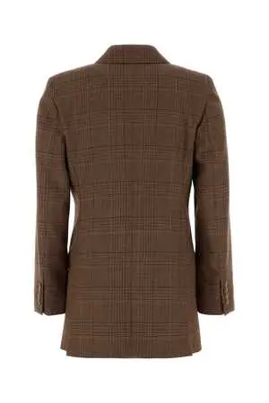 Max Mara Embroidered Glencheck Astrale Blazer